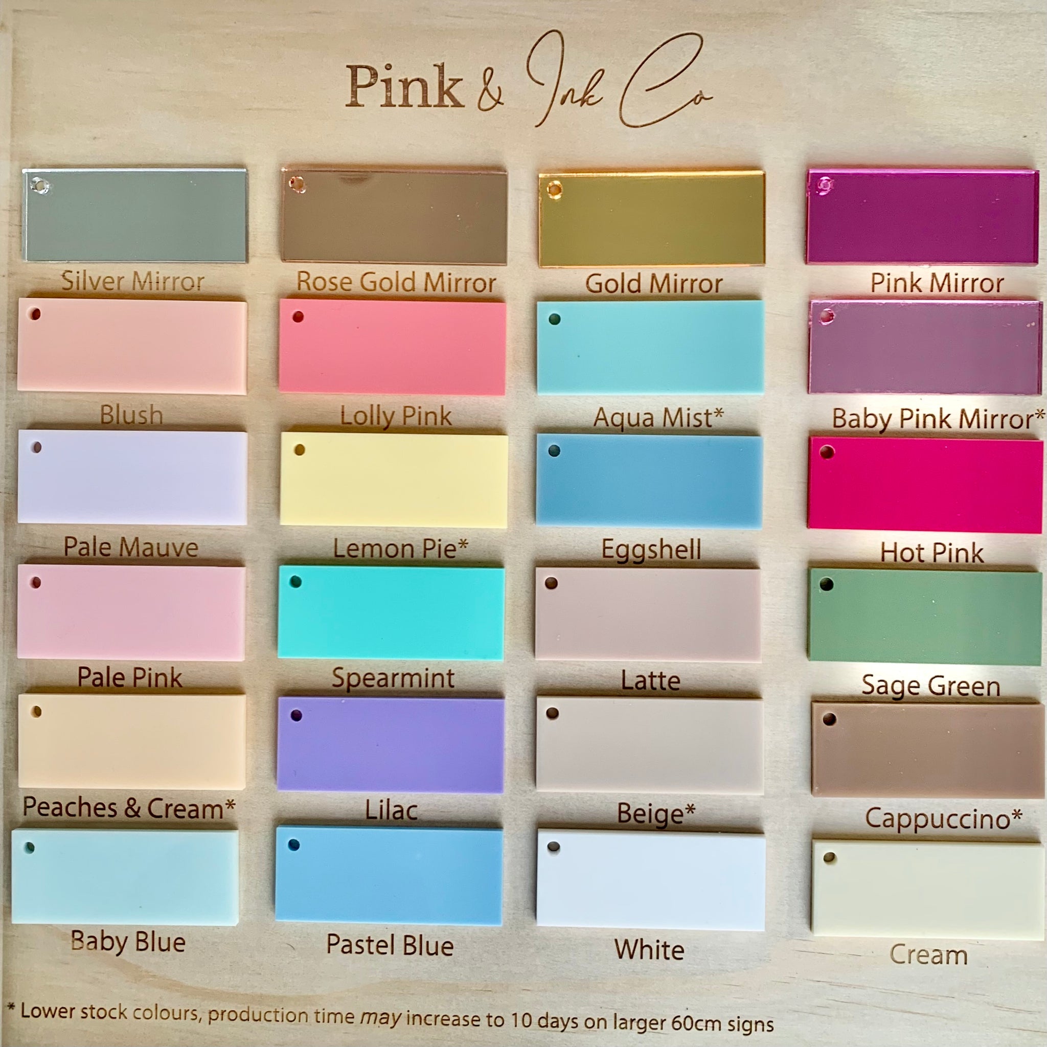 Wood Double Name Plaque – Pink & Ink Co